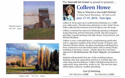 Plein Air: Pacific Northwest: Colleen Howe (Pastel) Workshop June17,18 ...