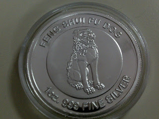 Emasunik2u: 1 oz Feng Shui Fu Dog Silver Coin