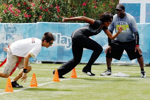 AstroTurf ®: FIRST LADY MICHELLE OBAMA SHOWS FOOTBALL SKILLS ON ASTROTURF®