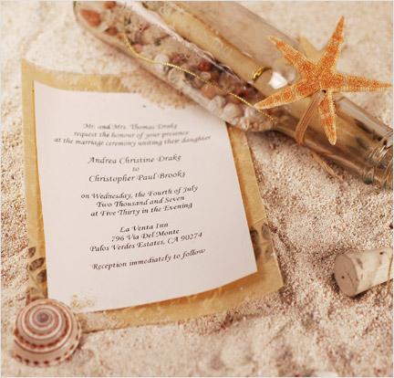 Ya estoy de novia!: Invitaciones tematicas para matrimonio en la playa!