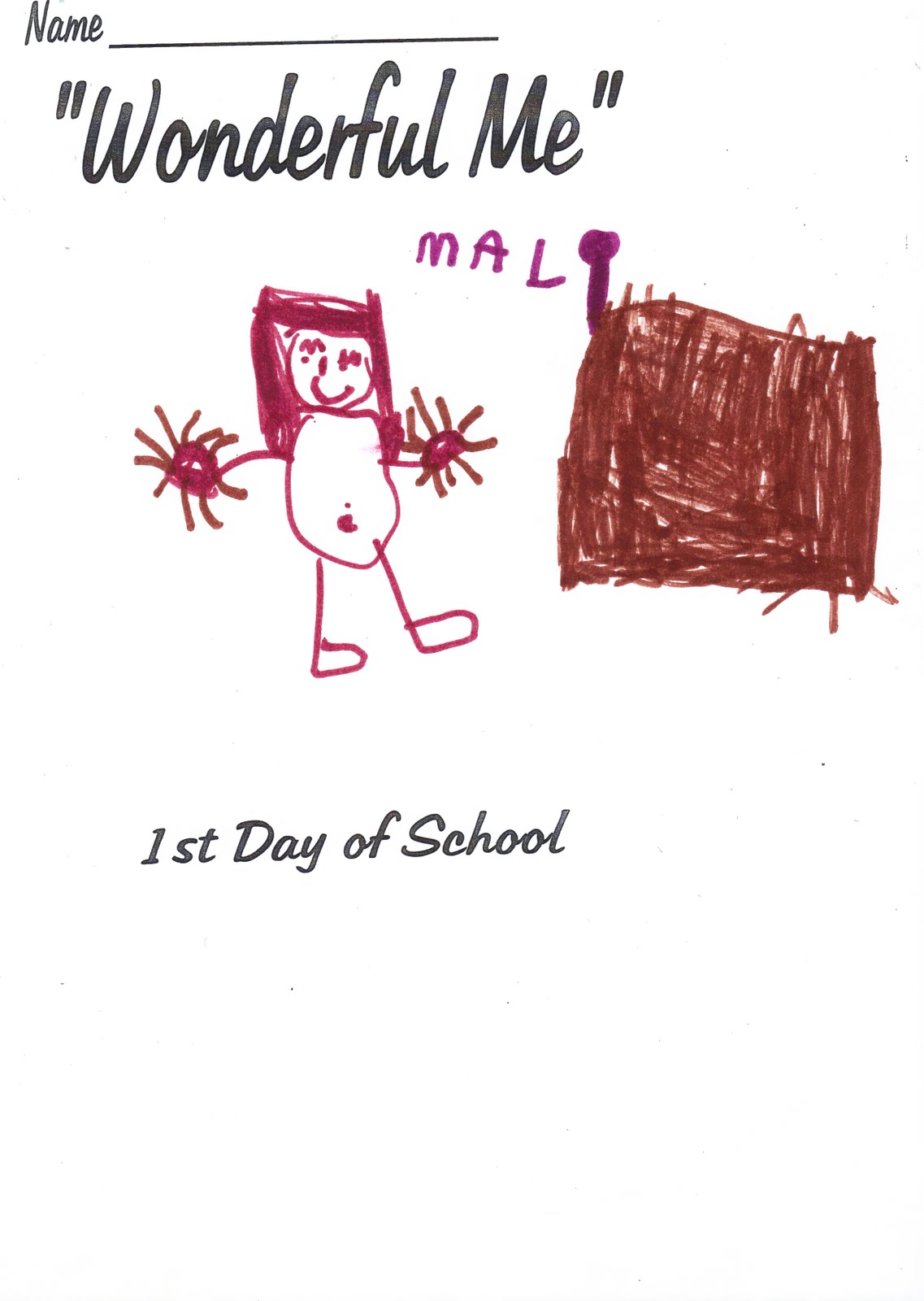 Brie's Blog: Mali's beginning and end of the year self portraits