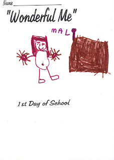 Brie's Blog: Mali's beginning and end of the year self portraits