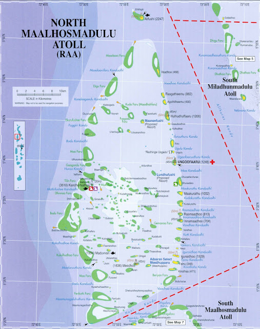 :: Maps of Maldives ::: Map - 6, Raa Atoll