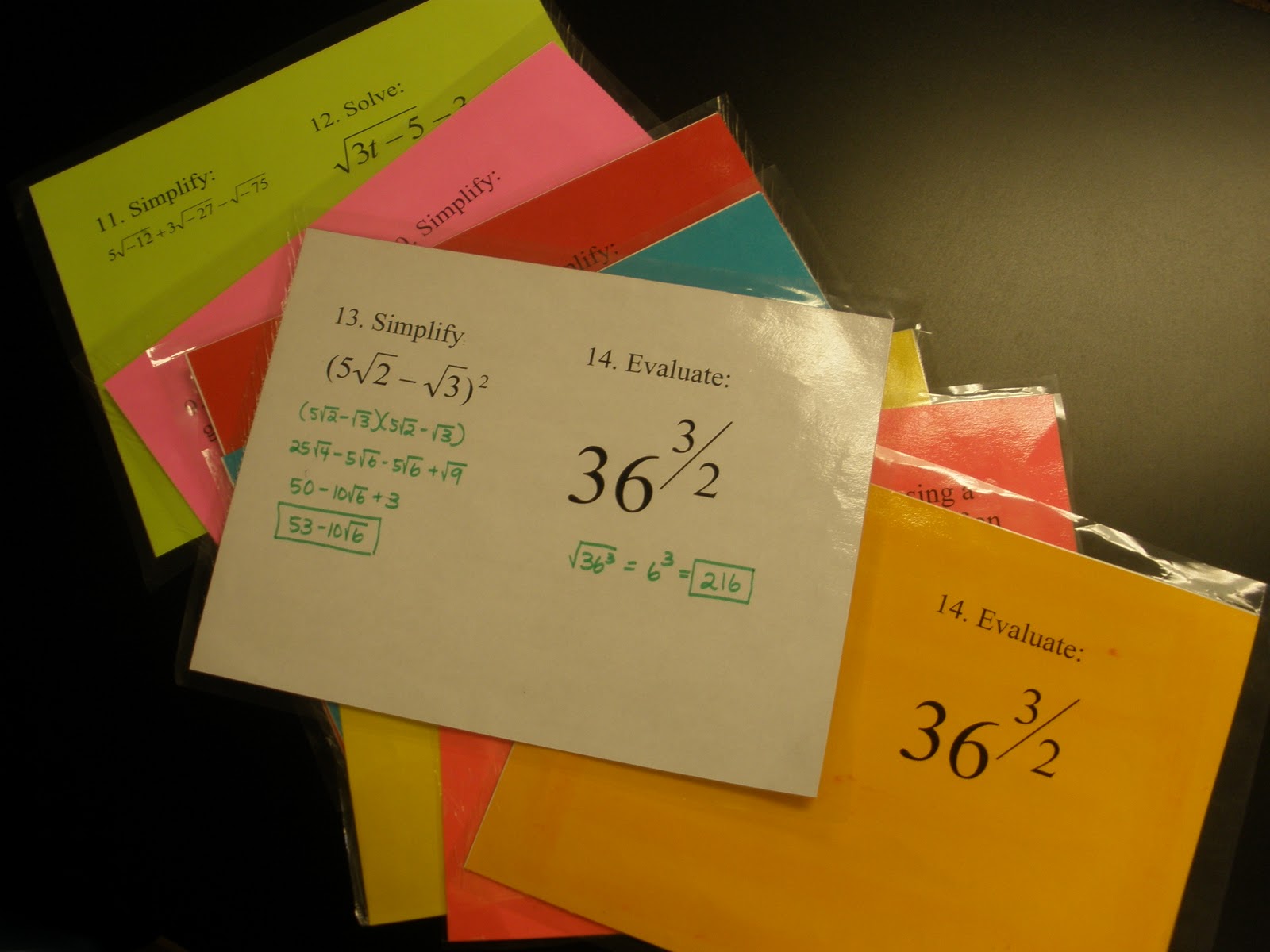 square root of negative one teach math: Stations Review and Practice