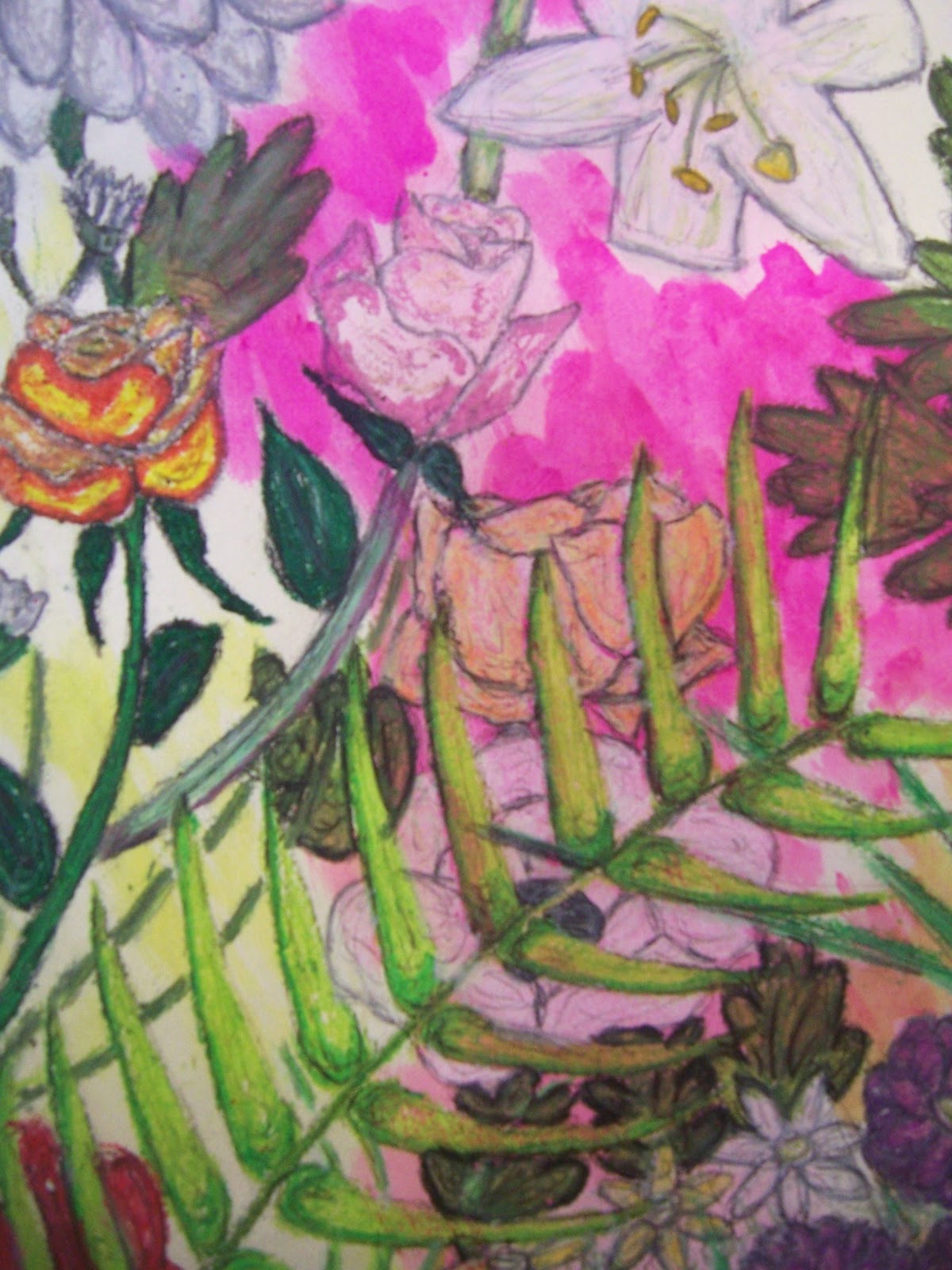 Digital Portfolio: Observational Drawings from Flowers.
