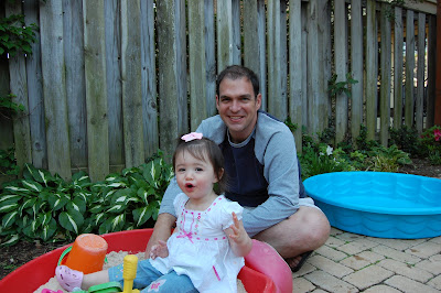 We're The Battens: Caroline and her Red LadyBug Sandbox