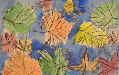 Autumn Leaves with Crayon Resist • TeachKidsArt