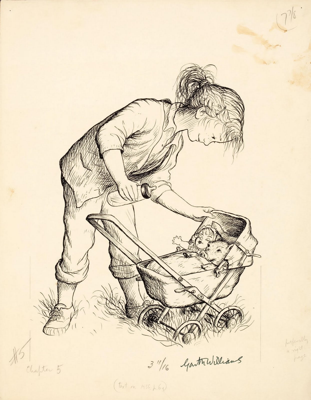 Hairy Green Eyeball II: Garth Williams original art scans