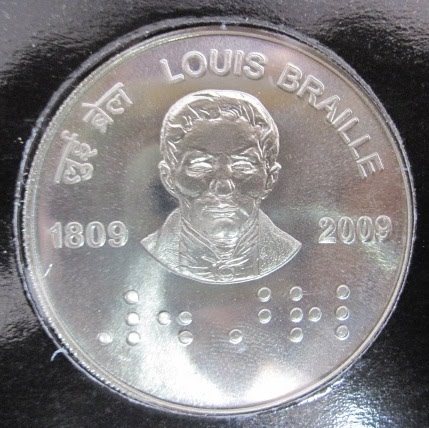 My coin collection: UNC set: Louis Braille