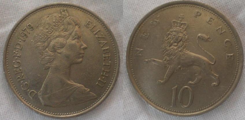 My coin collection: England 10 pence