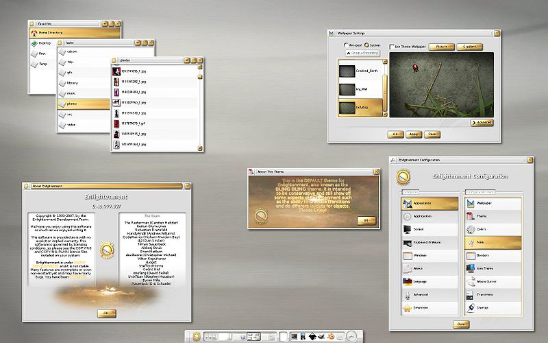 Enlightenment, window manager flessibile, veloce e altamente ...