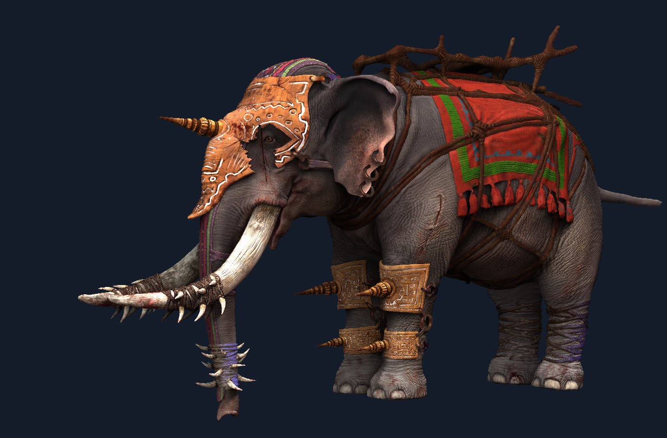 War elephant from Lord of the Rings | War elephant, Elephant, War