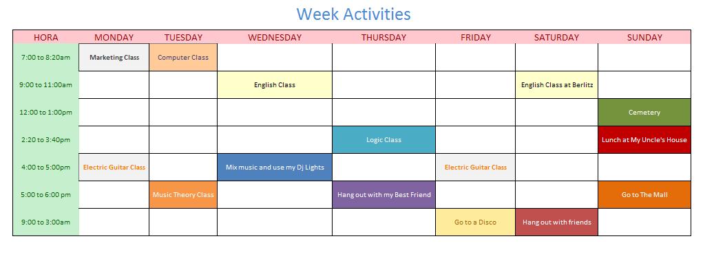 eaquintero's: Week Activities!