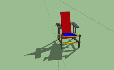 IFDM 229: Sketch Up Red and Blue chair
