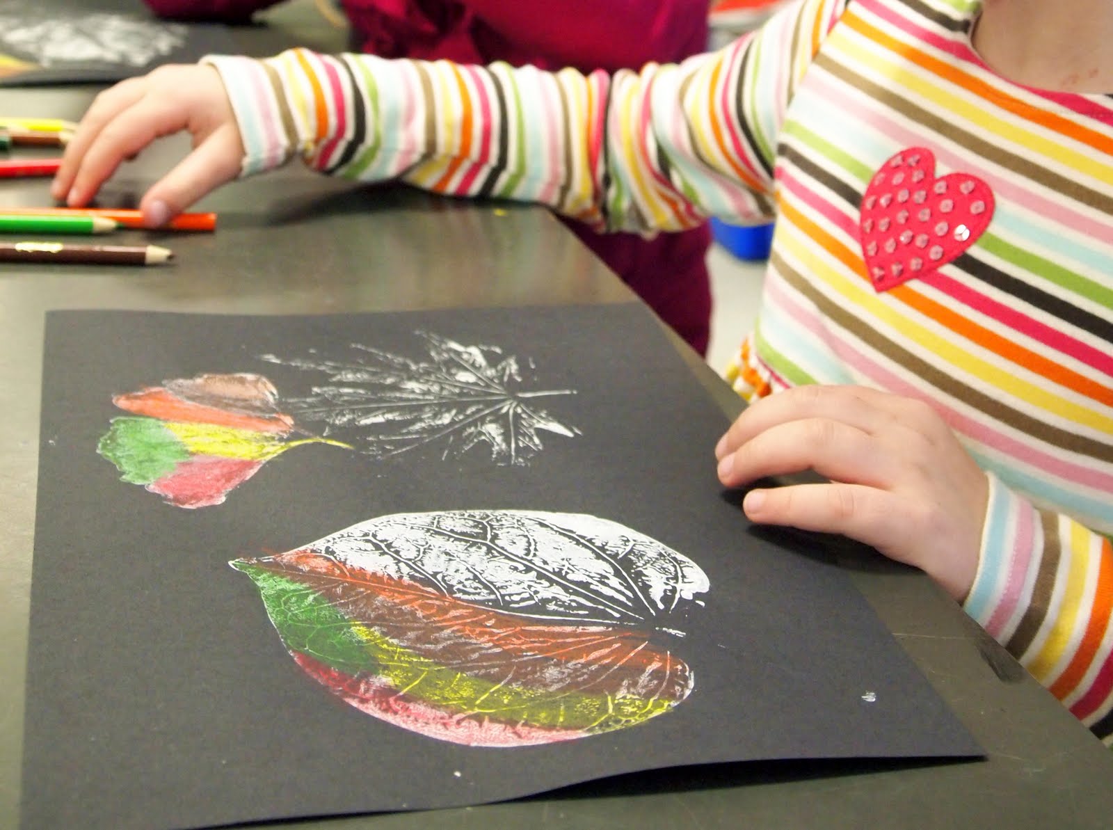 new city arts: first grade autumn leaves