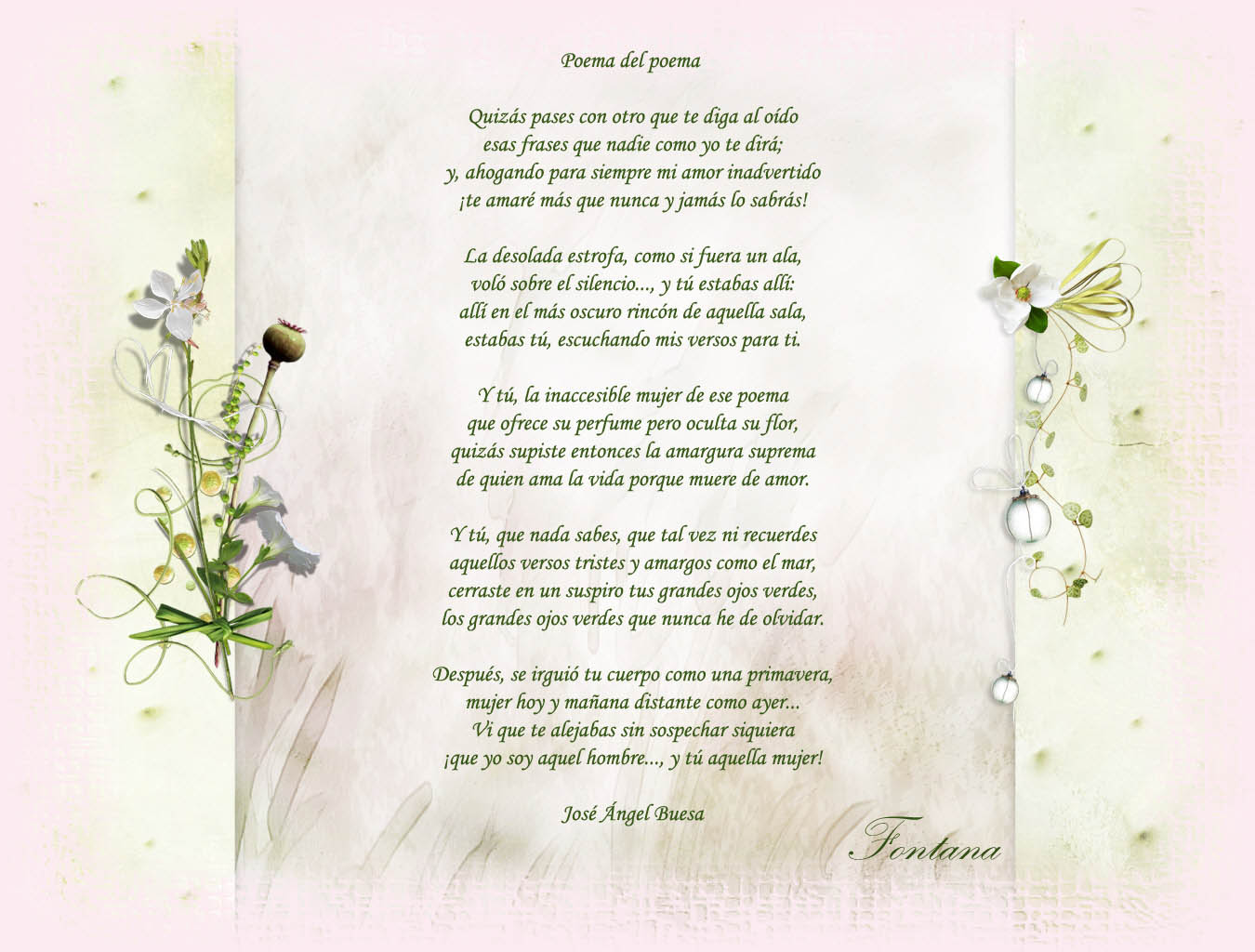 Poemas en el recuerdo... Por Fontana: Poema del poema