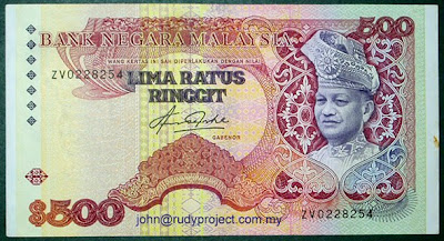 Malaysia Numis: RARE: MALAYSIA 5TH SERIES 500 RINGGIT (RM500) SIGNED BY ...