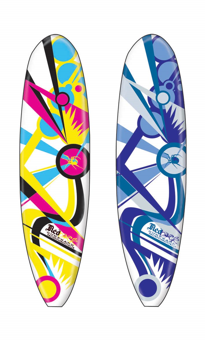 Graphic Design and Art Direction: SurfBoard Graphics for RebBack Malibu