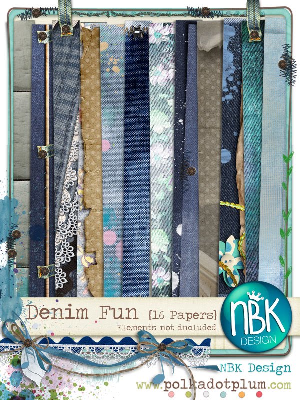 nbk scrap: New Kit: Denim Fun + Freebie