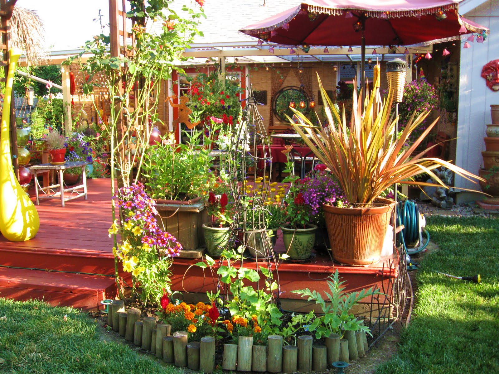 Wow, thats a busy Garden!: Our Tropical Patio and the Oregonian with ...