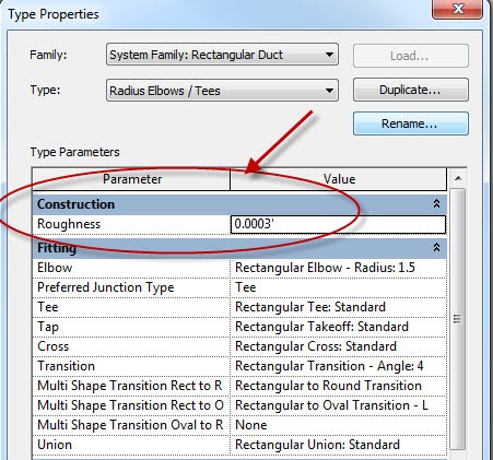 Revit MEP: Pressure Drop Calculation