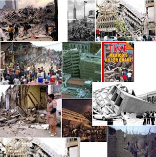 luis angel ortega ortega: collage del terremoto del 85