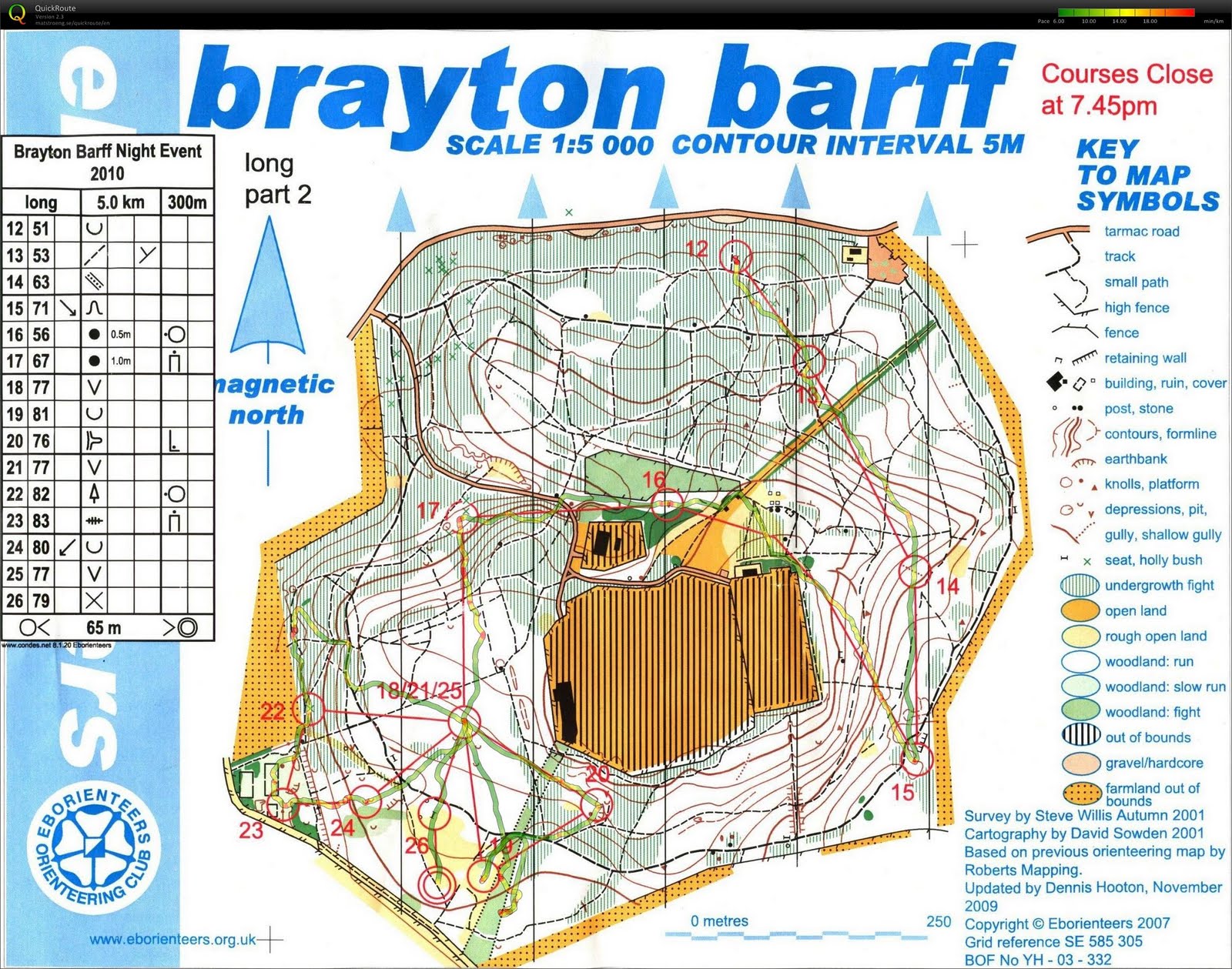 Orientēšanās kartes: Brayton Barff (Selby)