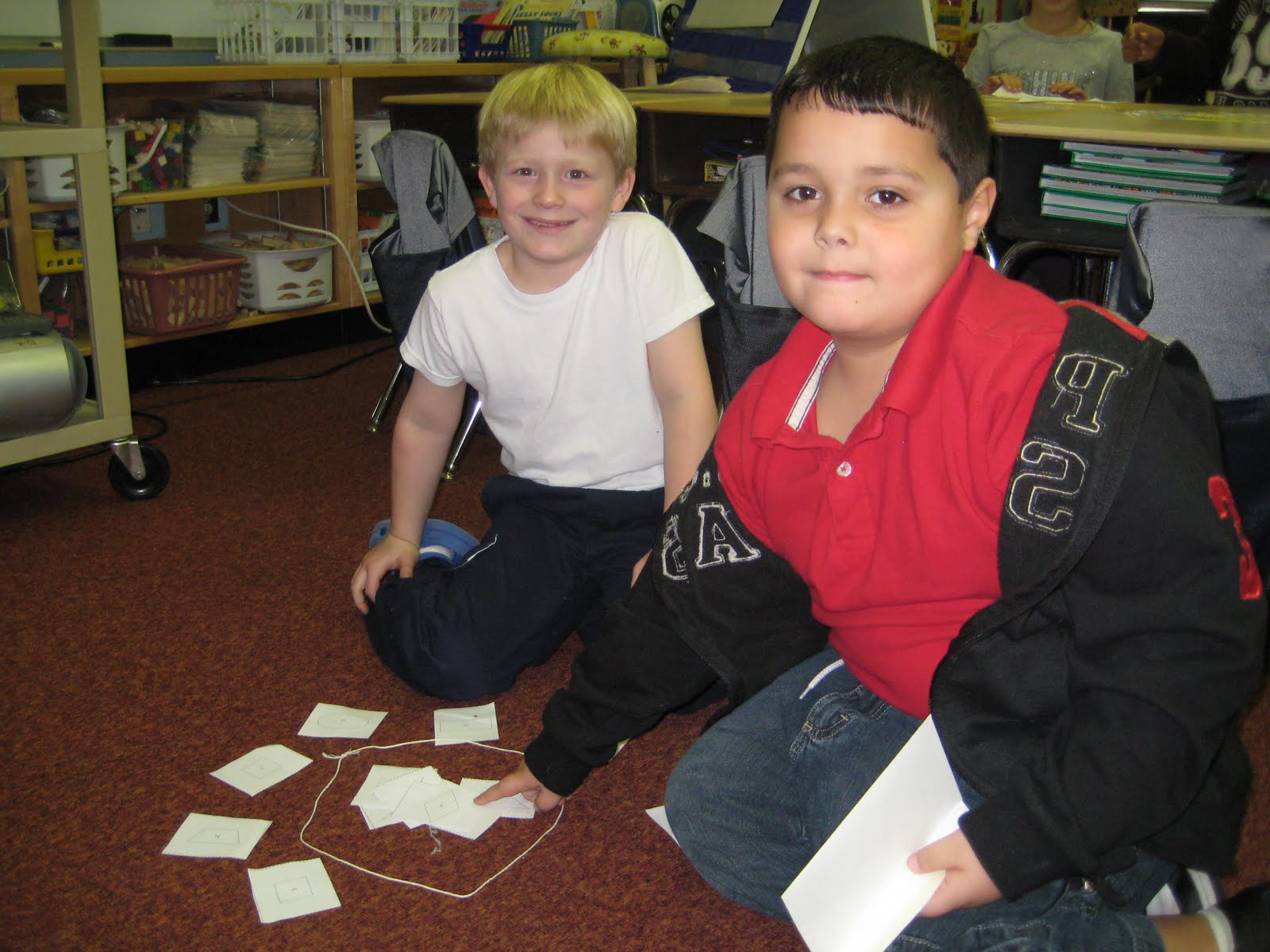 First Grade with Mrs. Ledford and Mrs. Vaillette: Playing "Guess My Rule"