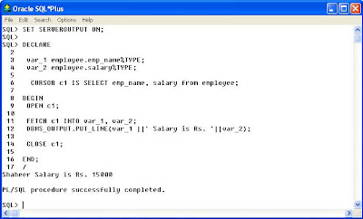 PL/SQL Explicit Cursor with Examples