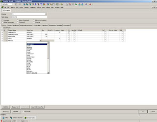 Create Tables in Oracle Database using TOAD
