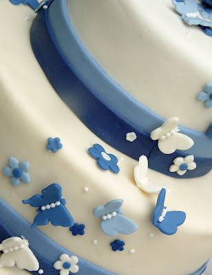 Sweet Tooth Haven: Blue butterfly wedding cake