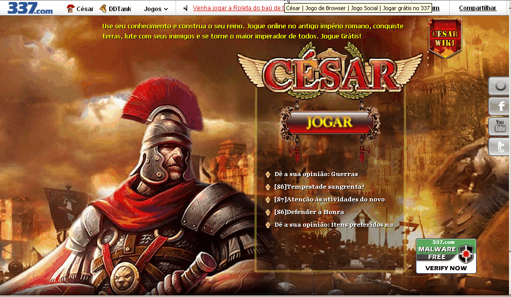 Guardiões da História - Extras: César - Um jogo de Brownser sensacional.