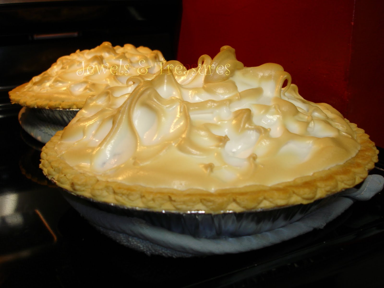 Jewels And Treasures Strawberry Rhubarb Meringue Pie