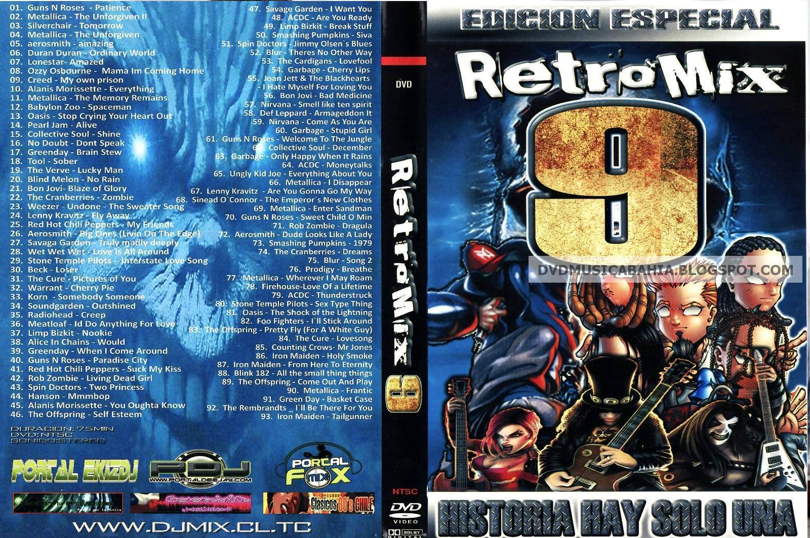 LOS MEJORES DVD DE MUSICA Y MAS....!!!!: RETROMIX 90s - LA SAGA (13 DVDs)