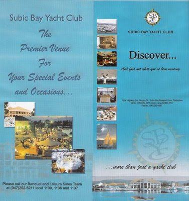 TRAVEL CENTRAL PHILIPPINES: Brochure - Subic Bay Yacht Club