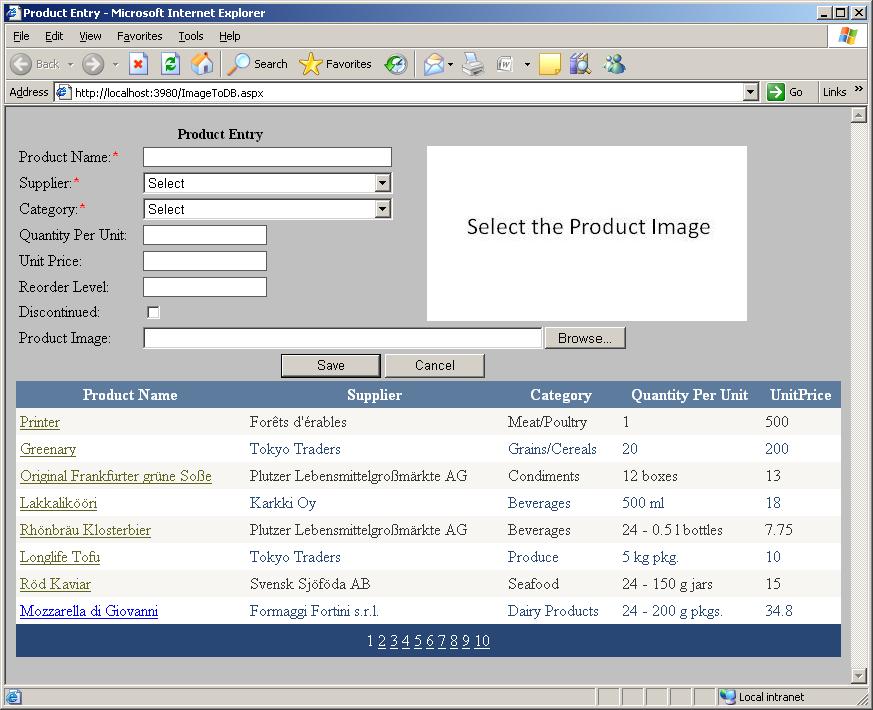Purvi's Blog: How to store and retrieve images in database with ASP.NET ...