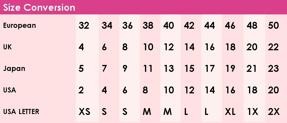 Le Chic Boutique | Online Fashion for the Stylish You: Size Chart ...