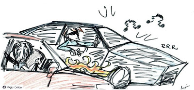 "Oh, Dakuwaqa!" - The Shark comics and cartoons: Drive myself crazy