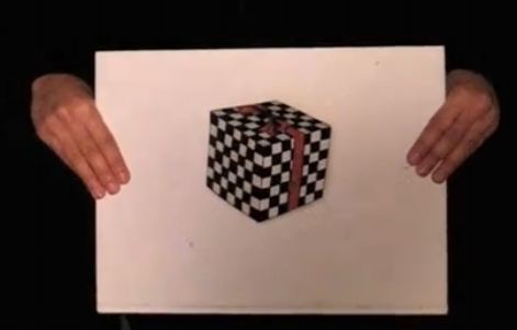 3D TODAY: Floating cube optical illusion.