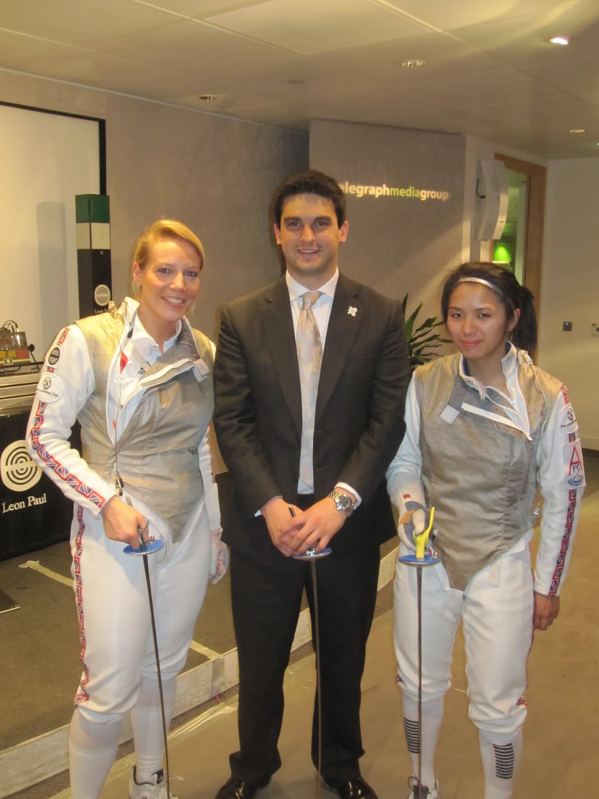 Claire Bennett: Fencing demonstration at the Daily Telegraph