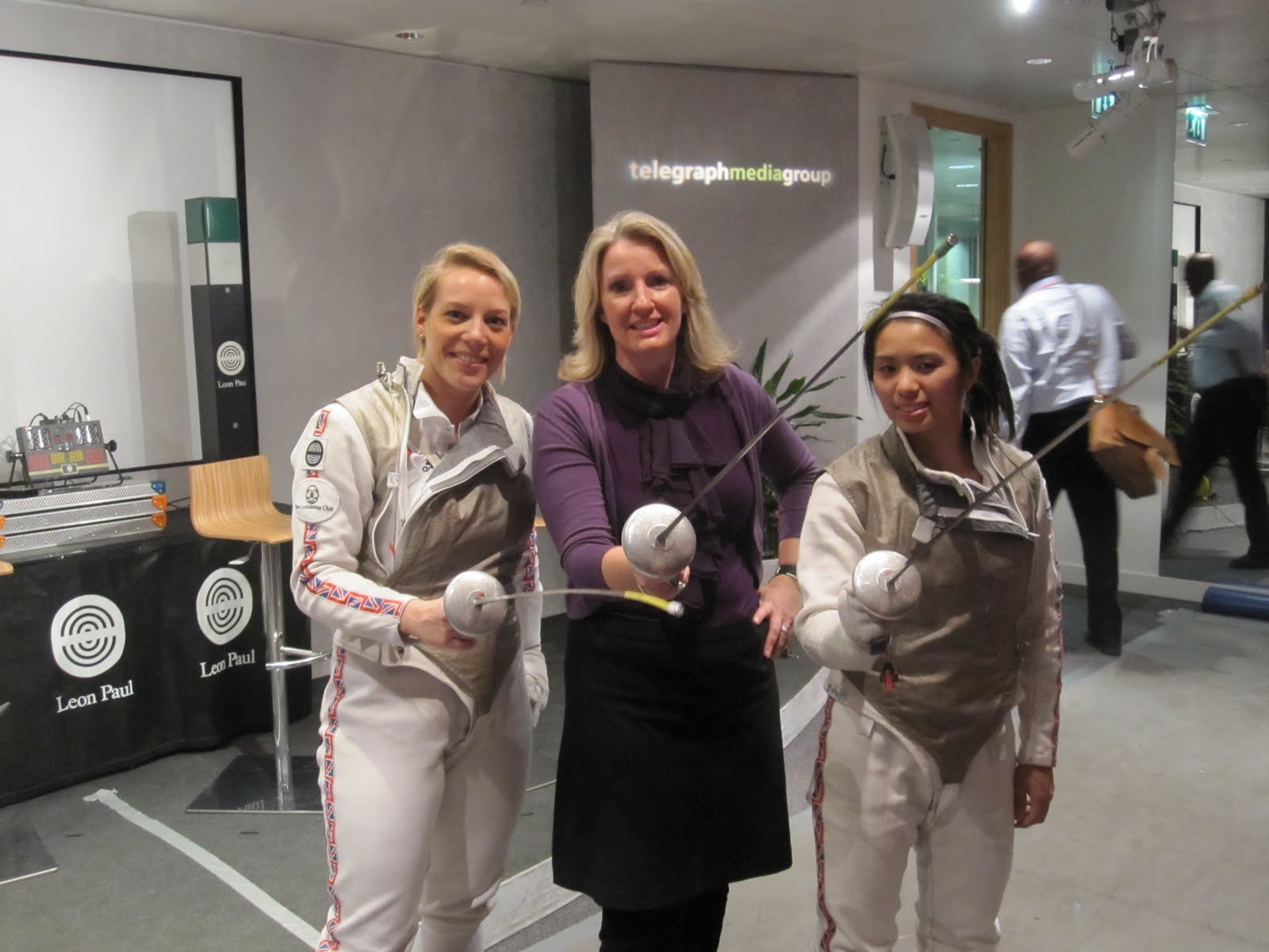 Claire Bennett: Fencing demonstration at the Daily Telegraph
