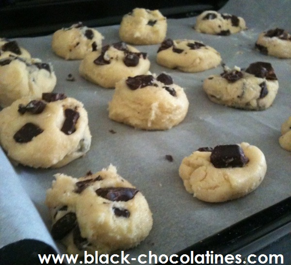 Cookies aux pépites de chocolat ~ Black-chocolatines