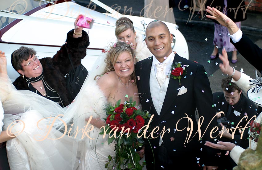 THE HAPPY COUPLE OUTSIDE THE CHURCH IN TOPCLIFFE BEFORE HEADING TO THE ...