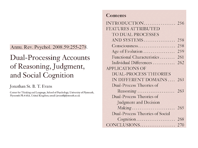 IQ's Corner: Dual-processing models of cognitive/intellectual performance