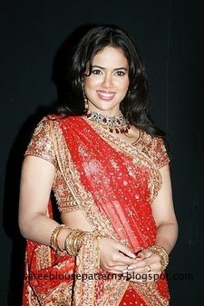 Sameera Reddy Backless In Saree
