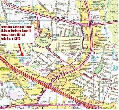 Kelurahan KuninganTimur: Letak Geografis Kelurahan Kuningan Timur