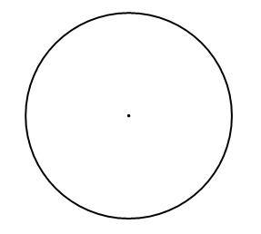 Membuat lingkaran dengan titik pusat tepat ditengahnya.