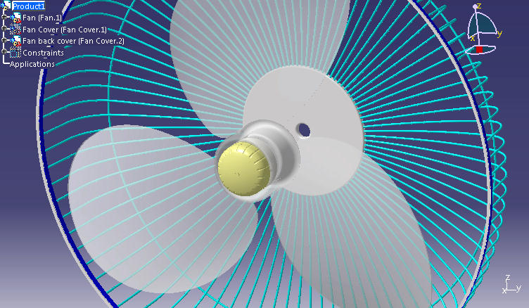 Fan model in CATIA
