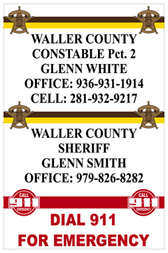 Waller County Constable Glenn White: 2009