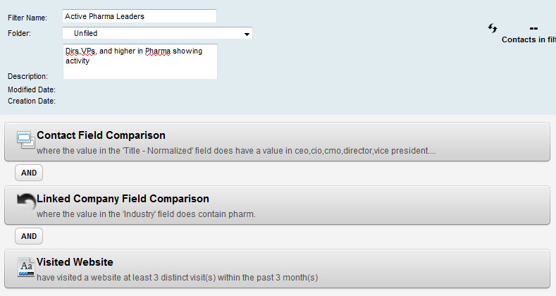 Eloqua Artisan: Powerful New Contact Filters